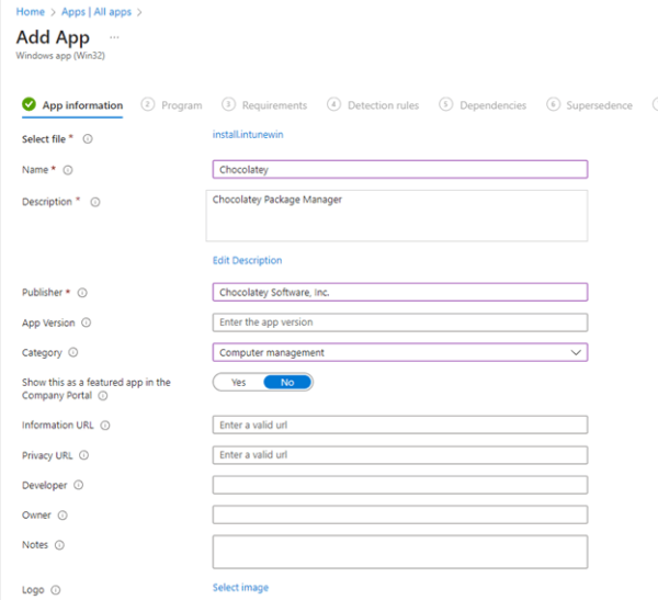 Intune Application Deployment using Chocolatey | HomeTree Digital